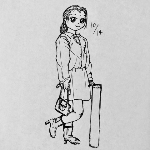 TINAMI - [イラスト]5分スケッチ 19/10/14