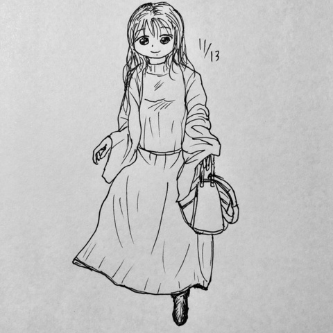 TINAMI - [イラスト]5分スケッチ 19/11/13