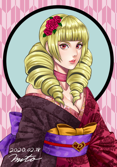 TINAMI - [イラスト]【KOF】ローズ・バーンシュタイン×和服