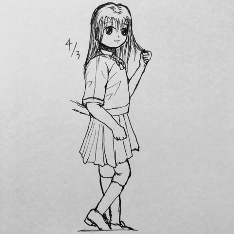 TINAMI - [イラスト]5分スケッチ 20/4/3