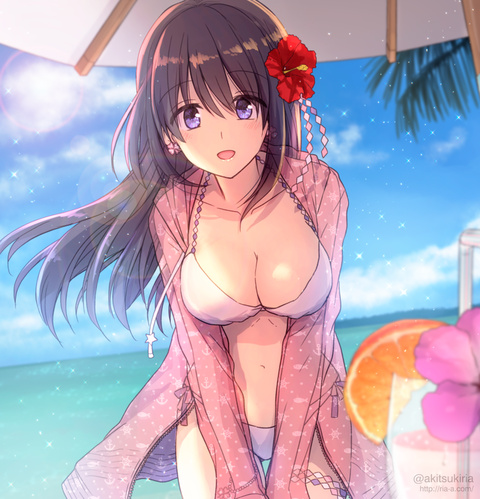 TINAMI - [イラスト]【創作】おっとり系天然優しい幼馴染みのお姉ちゃんsummer