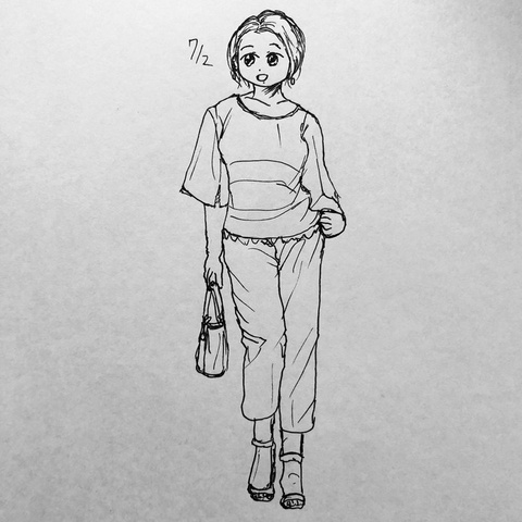 TINAMI - [イラスト]5分スケッチ 20/7/2