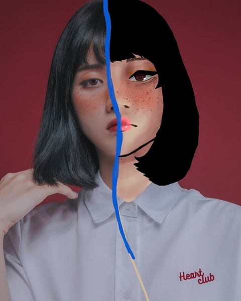 TINAMI - [イラスト]half real half anime