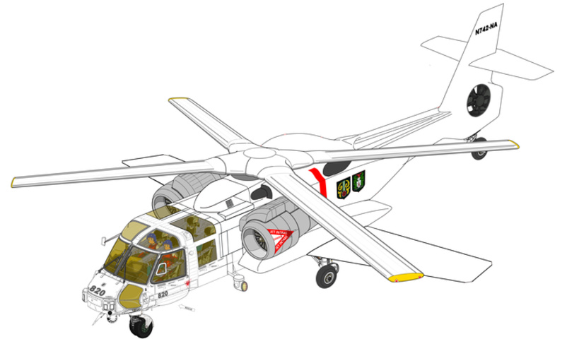 TINAMI - [イラスト](Step-15)首脚展開フェネストロン装備「シコルスキー S-72 Xウイング」長胴型 "Marquise"（マーキス）2021年4月26日3時25分の進行状況