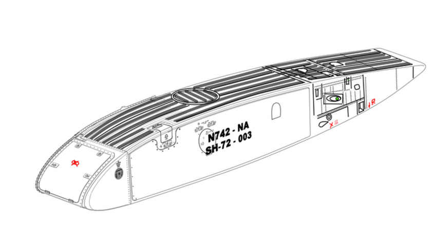 TINAMI - [イラスト]2021年5月3日14時36分の更新（スポンソン張出部）シコルスキー S-72 長胴型「マーキス」