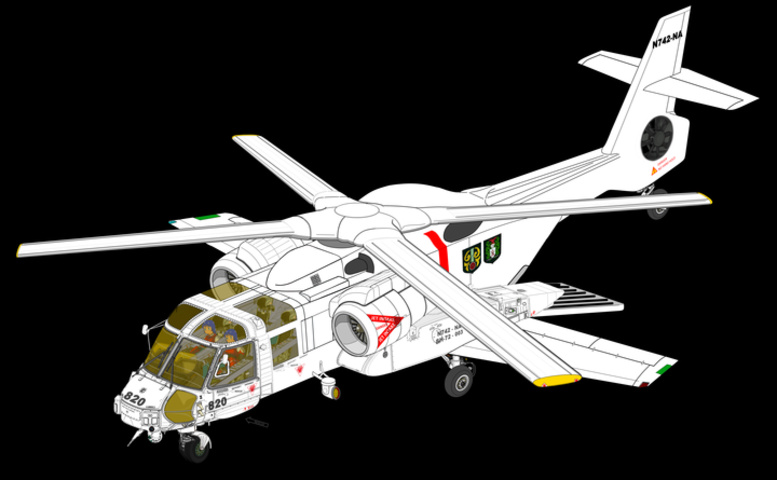 TINAMI - [イラスト]（Step-26 , 2021年5月9日（日曜日）2時20分の状況）首脚展開フェネストロン装備「シコルスキー S-72 Xウイング」長胴型 "Marquise ...