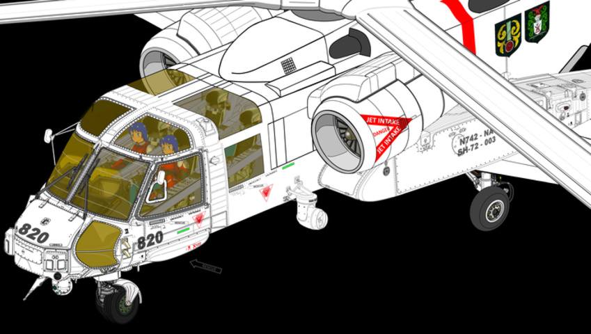 TINAMI - [イラスト]（Step-33 機首のみ , 2021年5月15日_土曜日_6時00分）フェネストロン装備・哨戒型 シコルスキー S-72 長胴体型 "Marquise ...
