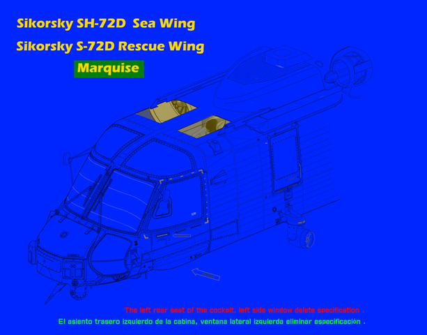 TINAMI - [イラスト](Srep-47, 機首）シコルスキー HH-72D ペイブ・ウイング 戦闘捜索救難／S-72D レスキューウイング（沿岸警備隊・海上保安庁むけ）複合回転翼機
