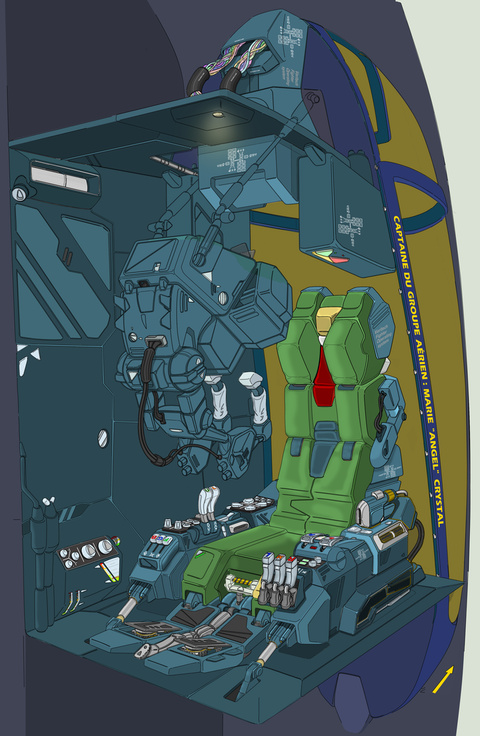 TINAMI - [イラスト]実戦型 VFH-10B オーロラン 操縦区画