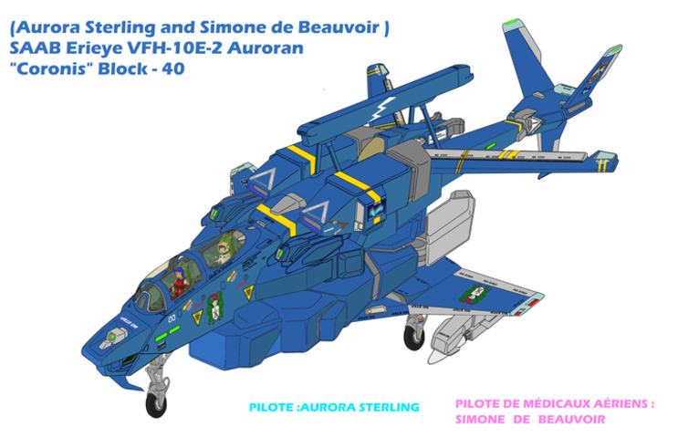 TINAMI - [イラスト]オーロラ&シモーヌ搭乗割）VFH-10Eコロ－ニス