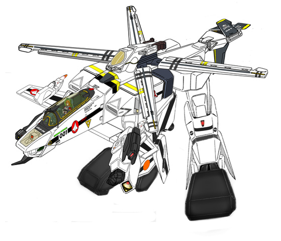 TINAMI - [イラスト]ガウォーク形態 (B-2) 可変戦闘機 VFH-10オーロラン