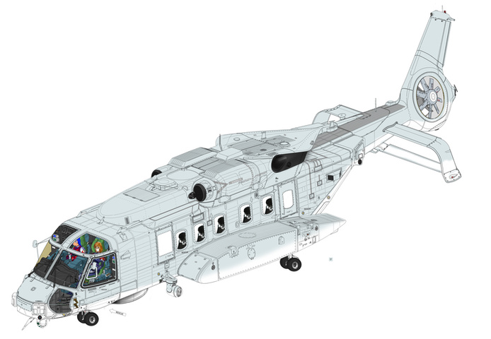 TINAMI - [イラスト]（胴体と首脚＆主脚）SH-72FFM