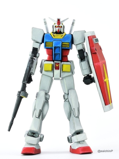 TINAMI - [モデル]EG RX-78-2 ガンダム イラスト風塗装