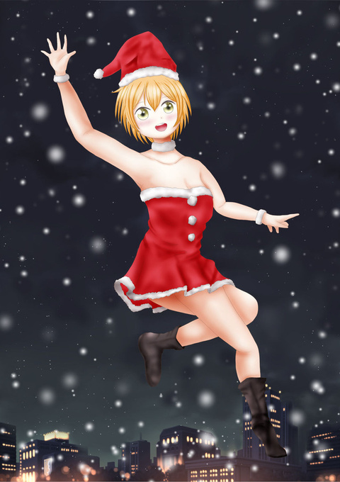 TINAMI - [イラスト]ミニスカサンタ凛ちゃん 22/12/23