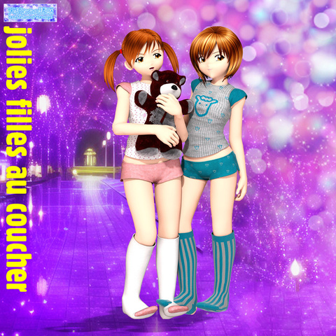 TINAMI - [イラスト]jolies filles au coucher 01