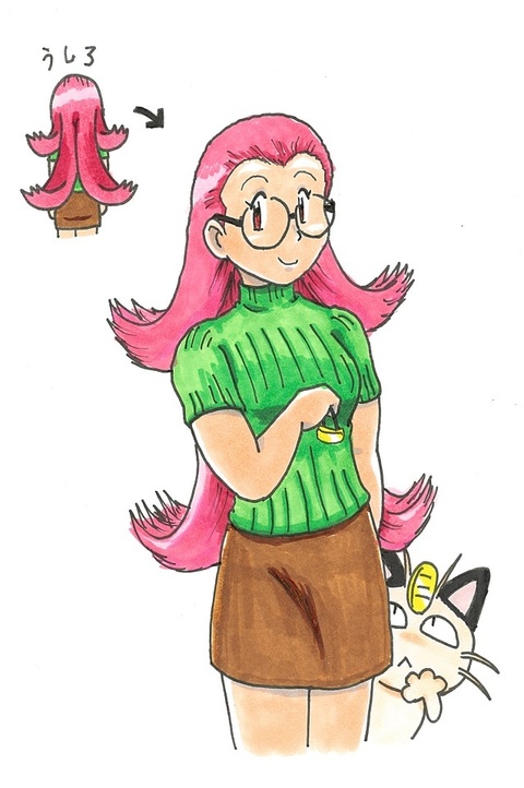 TINAMI - [イラスト]【ポケモン クルミ】あたし坊主じゃないですよぅ！【髪型 想像】