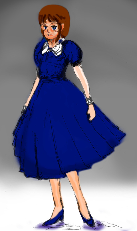 TINAMI - [イラスト]（彩色済）私服のマレーネ・サリバン-B