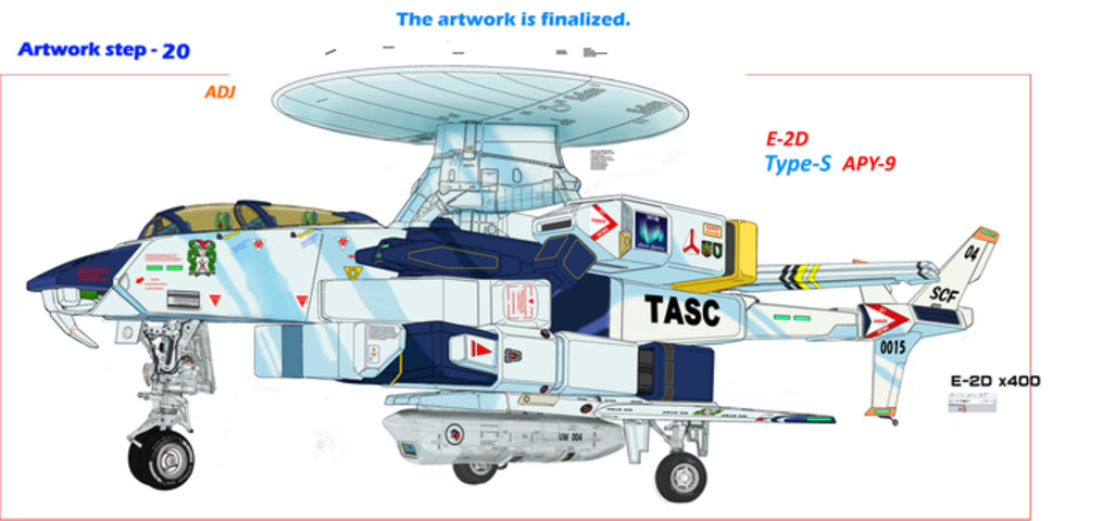 TINAMI - [イラスト]（完成形+2）Y字型双尾翼・早期警戒（AEW）型 VFH-10DE オーロラン