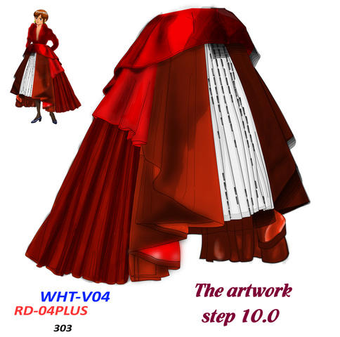 TINAMI - [イラスト](改訂10版）スカート前部（クリスチャン・ディオールのイブニングドレス）