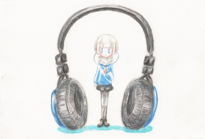 TINAMI - [イラスト]17日目 ヘッドフォン