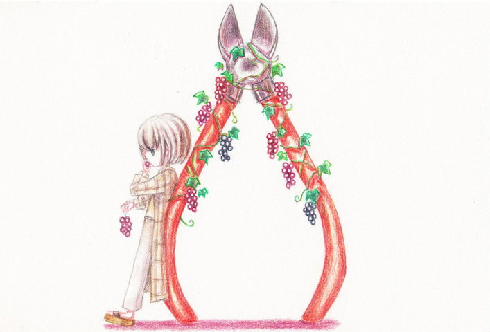 TINAMI - [イラスト]33日目 ぶどう狩り