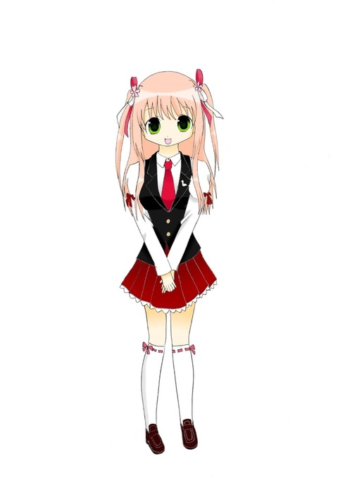 TINAMI - [イラスト]東京23区 千代田区擬人化 千代田秋葉 全身ポーズ