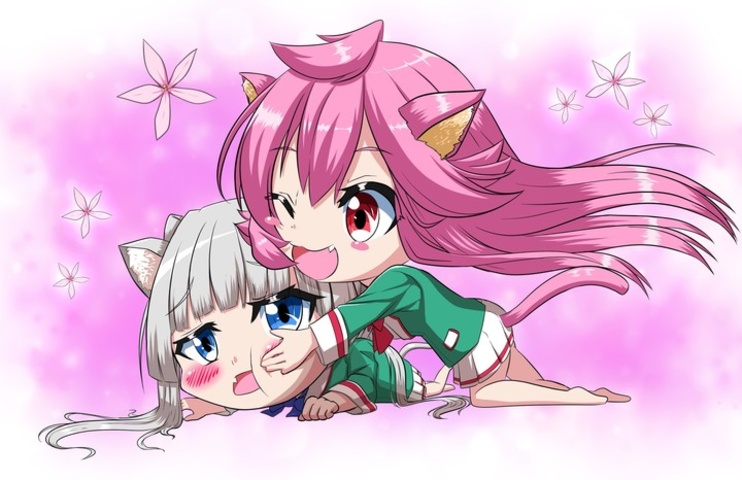 TINAMI - [イラスト]SD猫耳みなみ&まつ