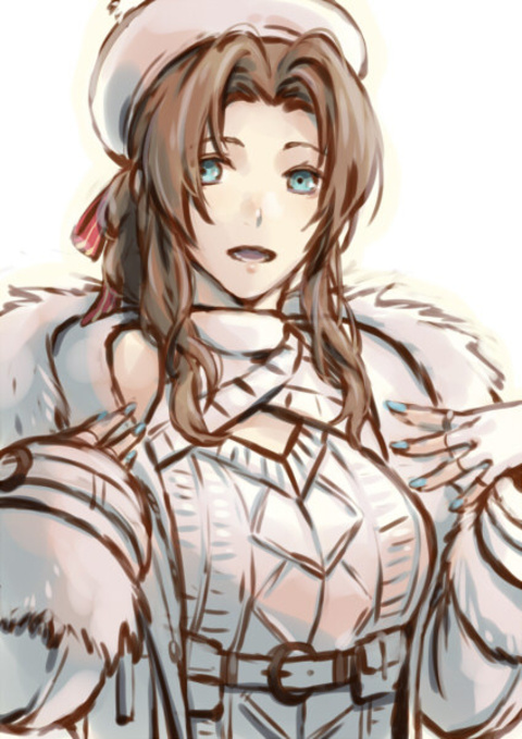 TINAMI - [イラスト]XのFF7EC絵エアリス