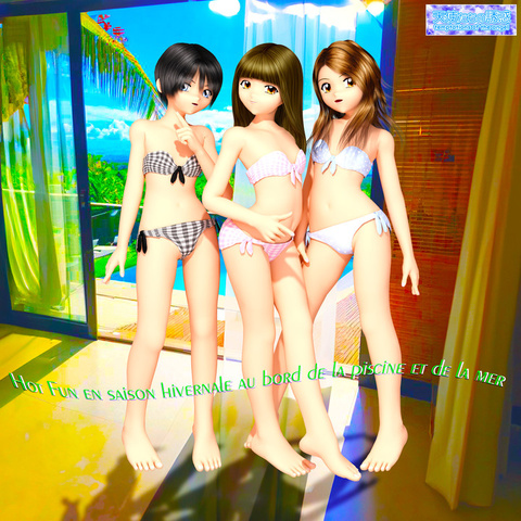 TINAMI - [イラスト]Hot Fun en saison hivernale au bord de la piscine et de la mer 005