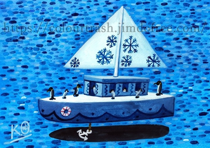 TINAMI - [イラスト]流氷船の帰還準備(Preparing to get back before spring)