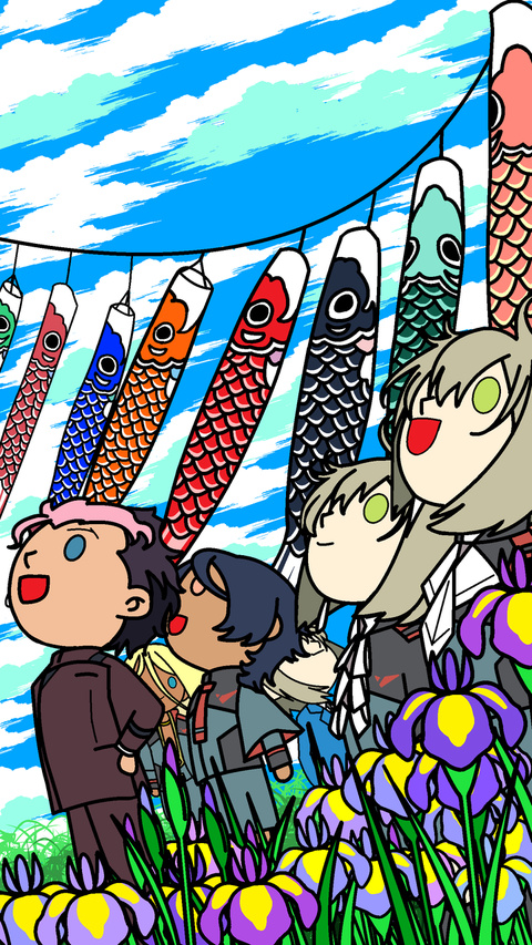 TINAMI - [イラスト]水星の魔女（鯉のぼりと菖蒲2024）