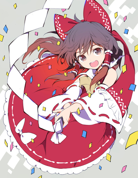 TINAMI - [イラスト]1位おめでと霊夢