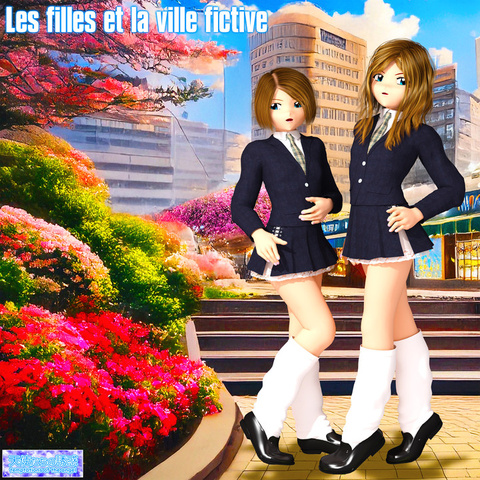 TINAMI - [イラスト]Les filles et la ville fictive_04