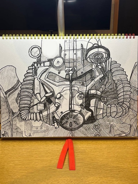 TINAMI - [イラスト]＃ 13【過去模写】パワーアーマー完成！「Fallout4」