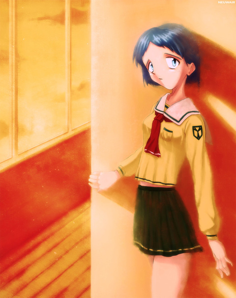 TINAMI - [イラスト]夕暮れの瑠璃子 | 96 Shizuku 雫 VN