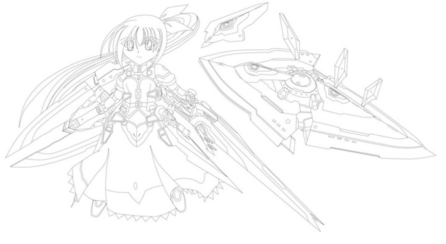 TINAMI - [イラスト]SDなのは(線画)