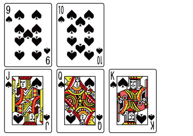 TINAMI - [イラスト]【背景素材68】トランプ（スペード）9～K