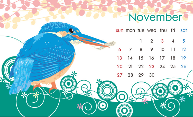 TINAMI - [イラスト]カレンダー＠11月