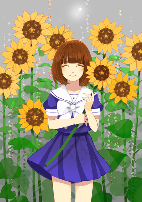 TINAMI - [イラスト]ひまわり