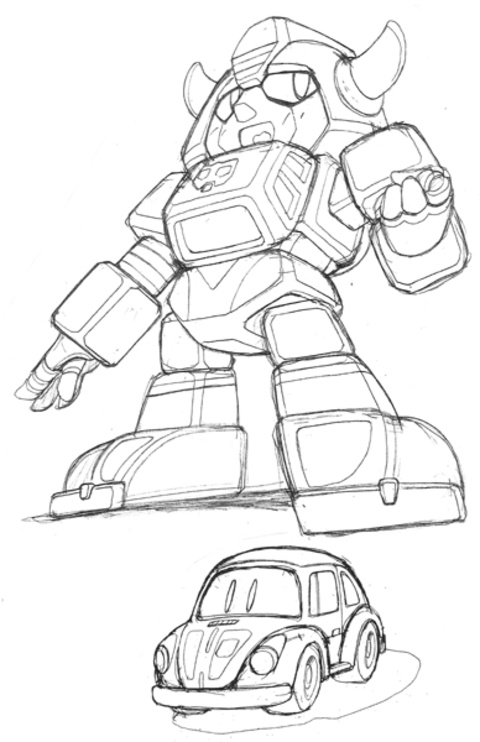 TINAMI - [イラスト]SDバンブル（ラフ）