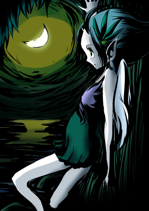 TINAMI - [イラスト]"Moonlight in fairy forest"カラー