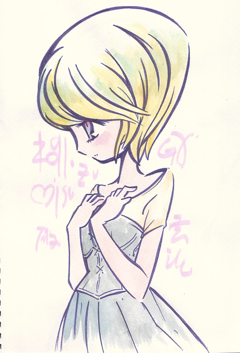 TINAMI - [イラスト]町で見かけた女の子2012