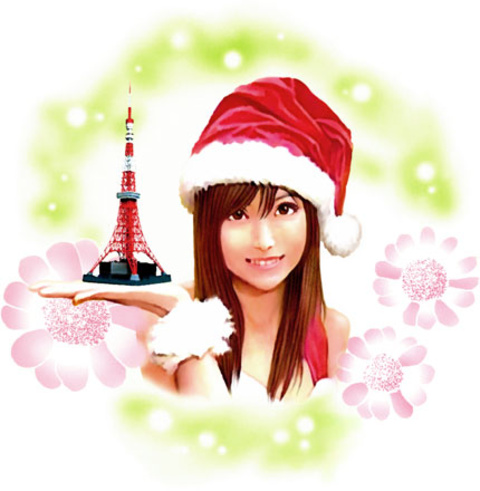 TINAMI - [イラスト]サンタ＆東京タワー
