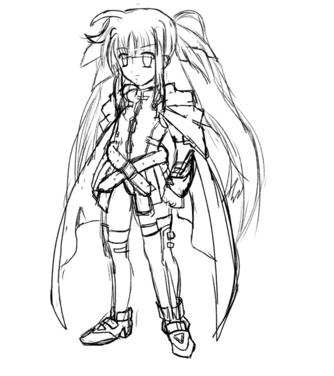 TINAMI - [イラスト]模写06 フェイト・テスタロッサ 20121121