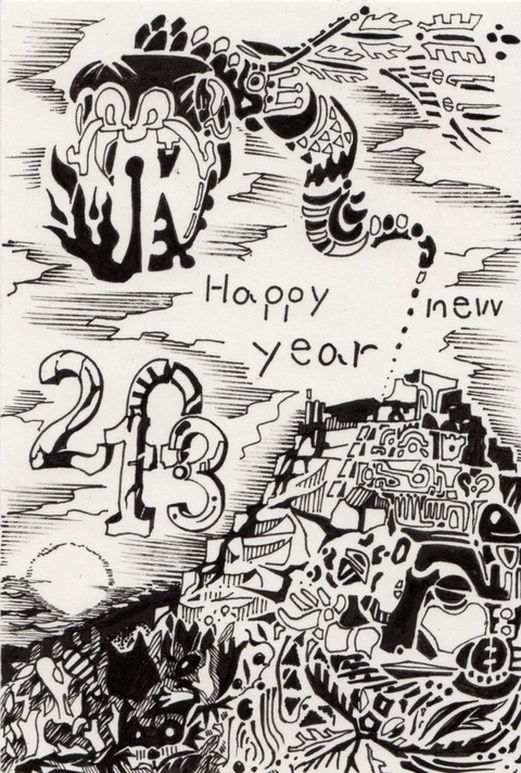TINAMI - [イラスト]2013年 年賀状