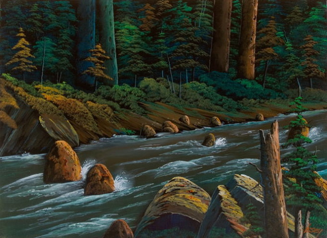 TINAMI - [イラスト]渓流風景（26）