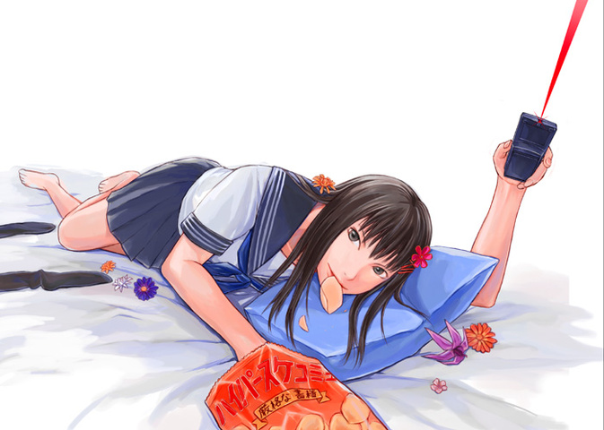 TINAMI - [イラスト]だらしないJK