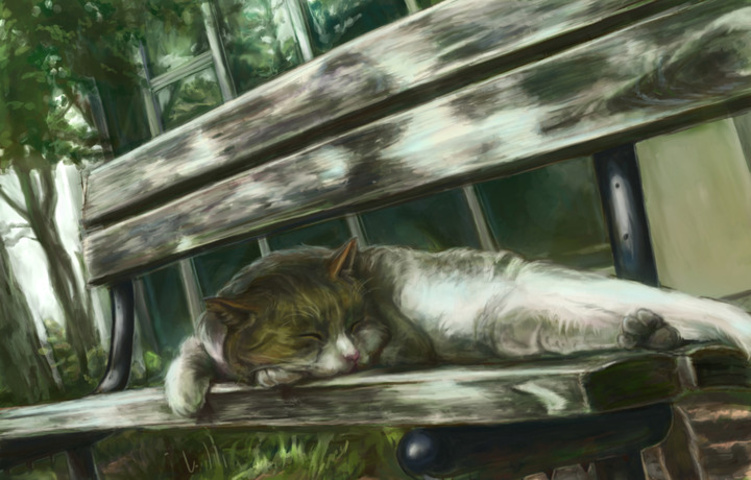 TINAMI - [イラスト]おひる猫