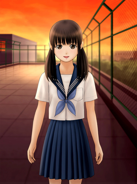 TINAMI - [イラスト]夕焼けセーラー服JC