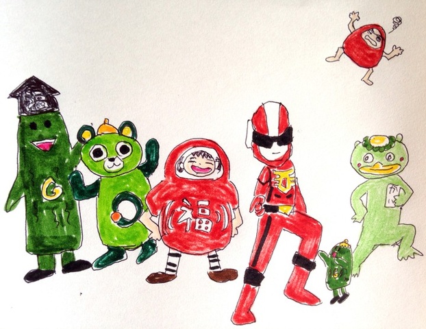 TINAMI - [イラスト]ご当地キャラ&ヒーローVS妖怪 最終話